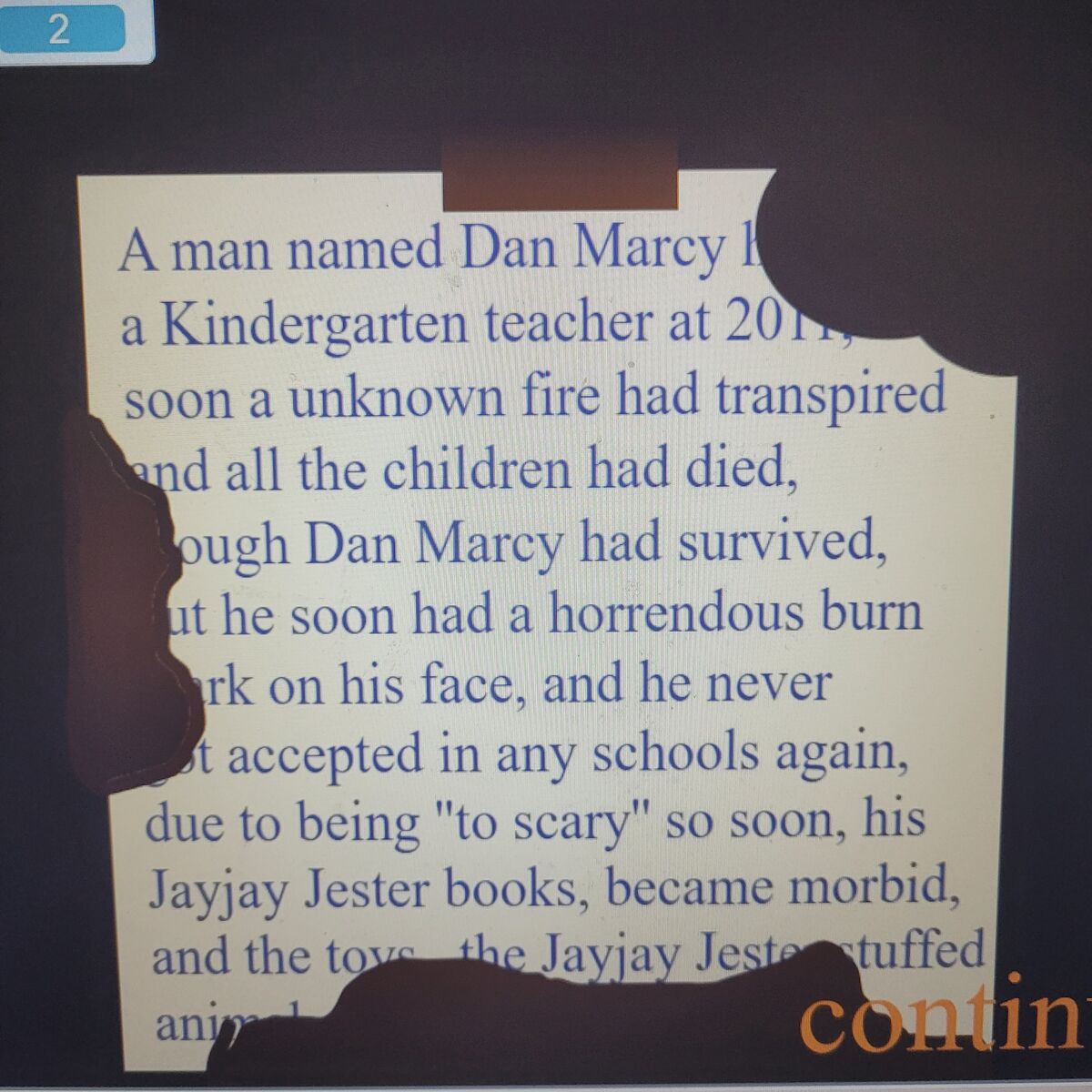 The Kindergarten Fire Jayjay Jester Wiki Fandom