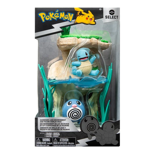 Select Environment and Figure Display Pack: Wave 3 - Poliwag & Squirtle ...
