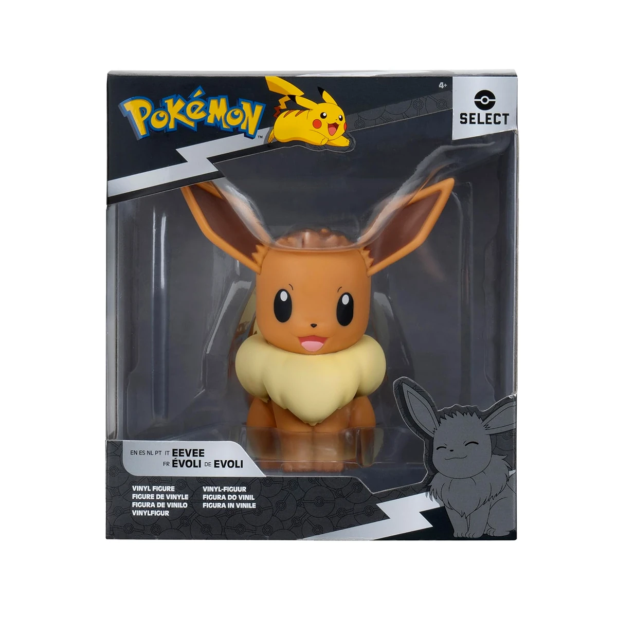 4" Select Vinyl Figure: US Wave 2 - Eevee | Jazwares Pokemon Figure ...