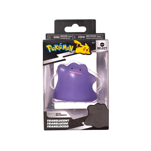 3" Select Translucent Figure: Wave 2 - Ditto | Jazwares Pokemon Figure ...