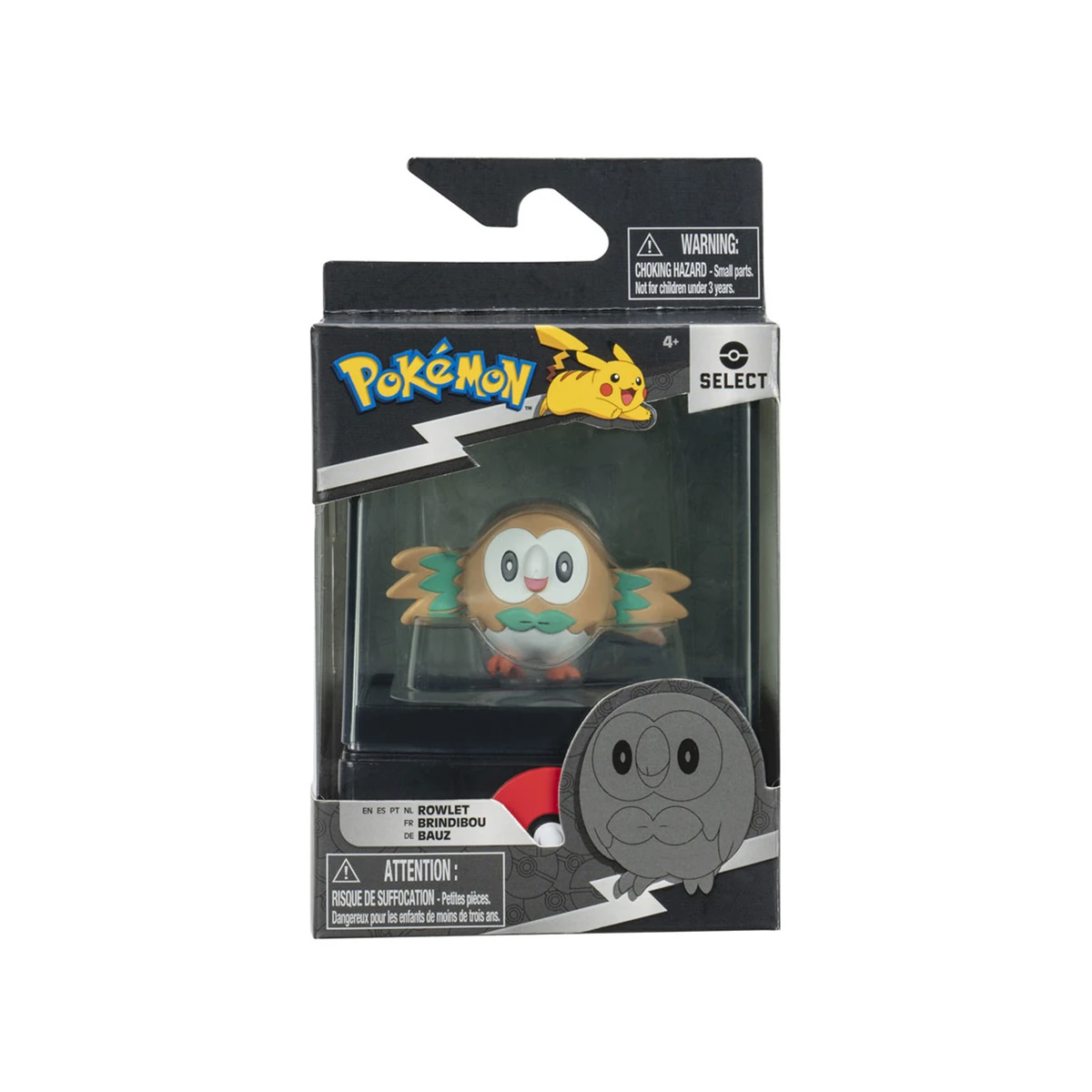2" Select Battle Figure with Case: Wave 5 - Rowlet | Jazwares Pokemon ...