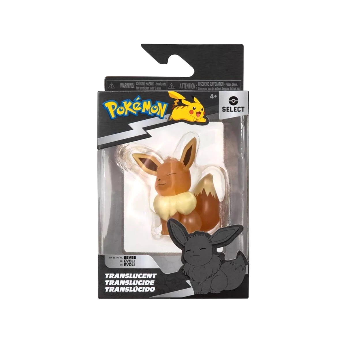 3" Select Translucent Figure: Wave 3 - Eevee | Jazwares Pokemon Figure ...