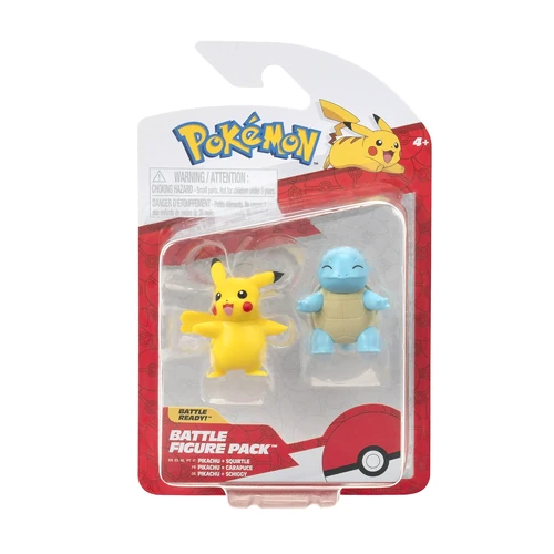 2" First Partner Kanto Battle Figure Pack: Wave 8 - Pikachu & Squirtle ...
