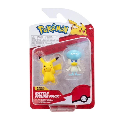 2" First Partner Paldea Battle Figure Pack: Wave 1 - Pikachu & Quaxly ...