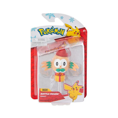 2" Holiday Battle Figure: Wave 5 - Rowlet | Jazwares Pokemon Figure ...