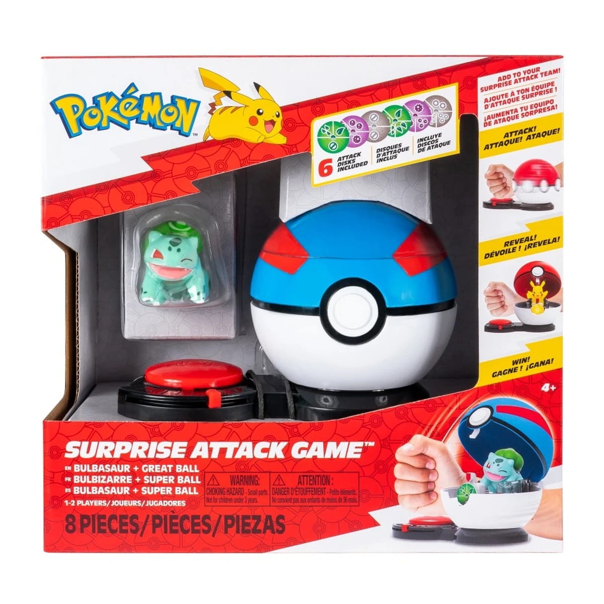 Surprise Attack Game Single: Wave 7 - Bulbasaur | Jazwares Pokemon ...