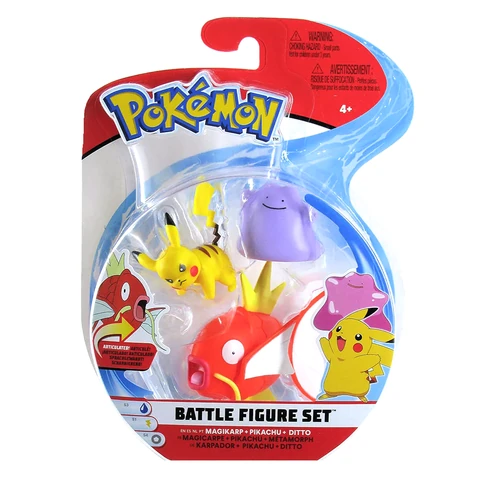 2" & 3" Battle Figure Set: Wave 5 - Pikachu, Ditto & Magikarp ...