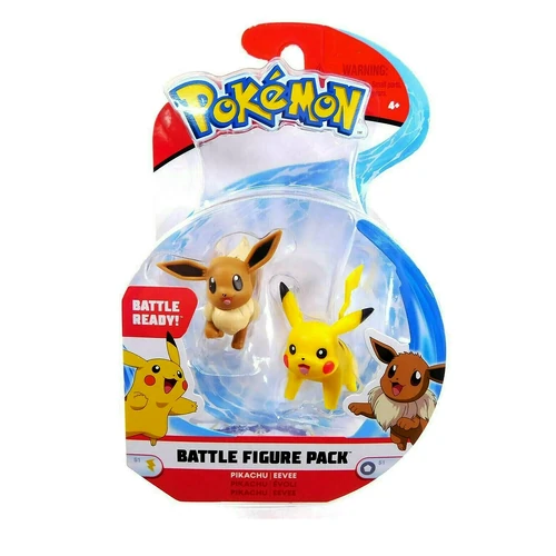 2" First Partner Kanto Battle Figure Pack: Wave 2 - Pikachu & Eevee ...