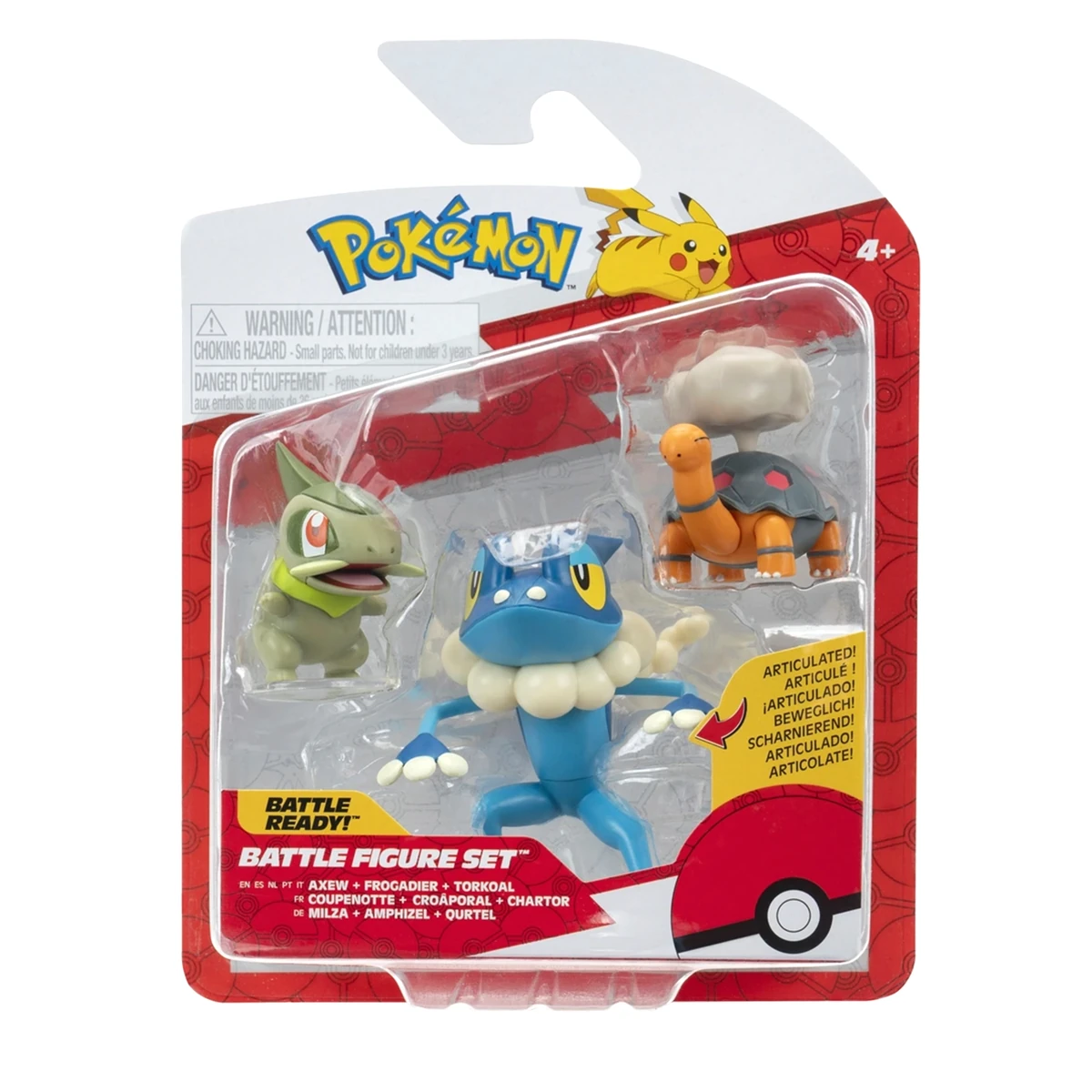 2" & 3" Battle Figure Set: Wave 24 - Axew, Torkoal & Frogadier ...
