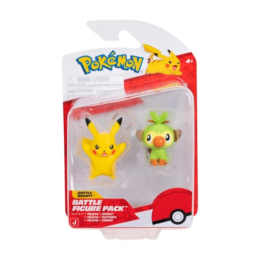 2" First Partner Galar Battle Figure Pack: Wave 1 - Pikachu & Grookey ...