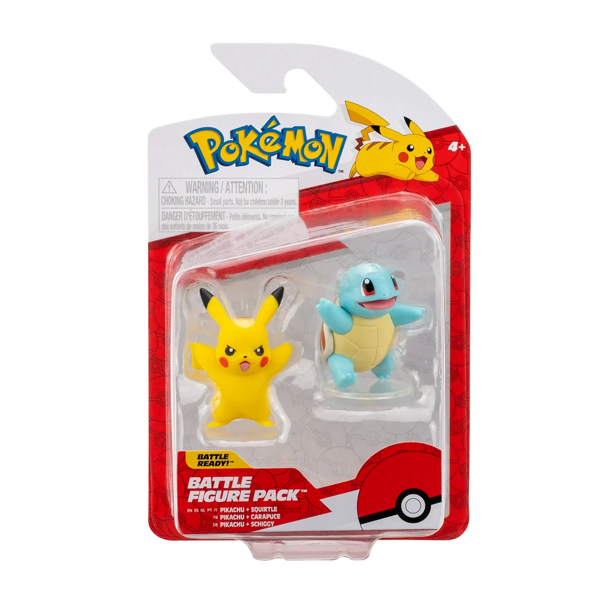2" First Partner Kanto Battle Figure Pack: Wave 9 - Pikachu & Squirtle ...