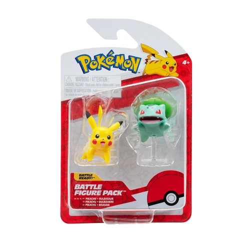 2" First Partner Kanto Battle Figure Pack: Wave 6 - Pikachu & Bulbasaur ...