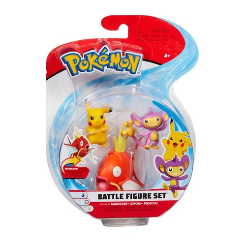 2" & 3" Battle Figure Set: Wave 3 - Aipom, Pikachu & Magikarp ...