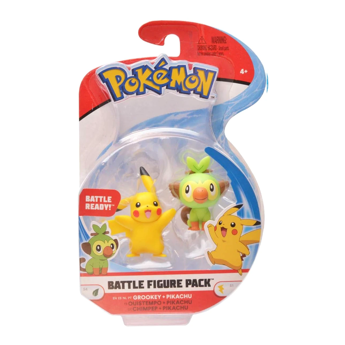 2" & 3" Battle Figure Pack: Wave 5 - Grookey & Pikachu | Jazwares ...
