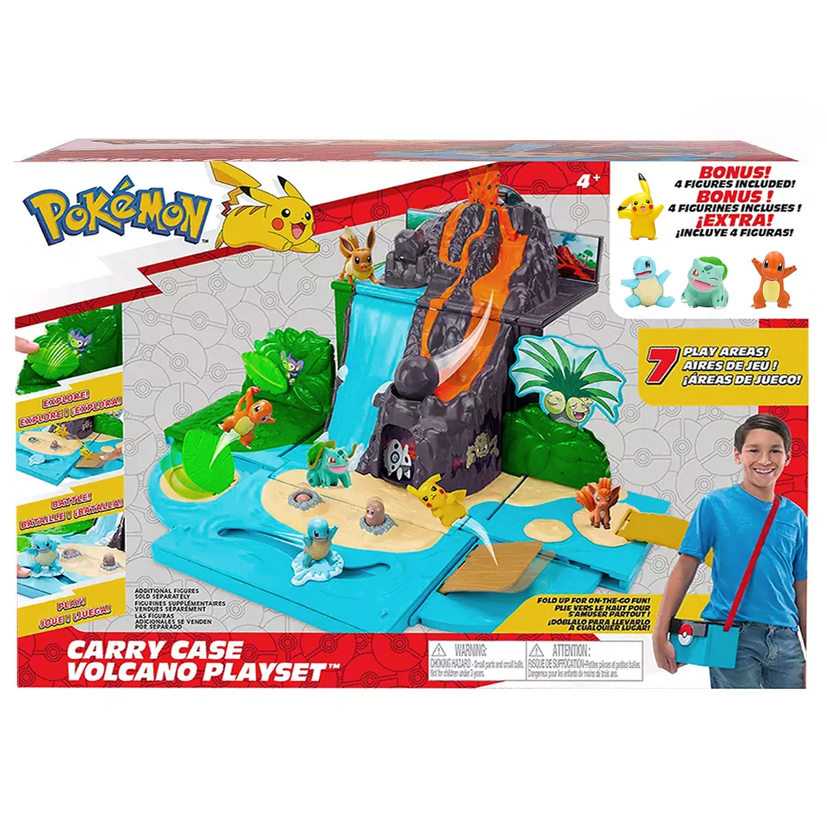 Carry Case Volcano Playset (Amazon Exclusive) | Jazwares Pokemon Figure ...
