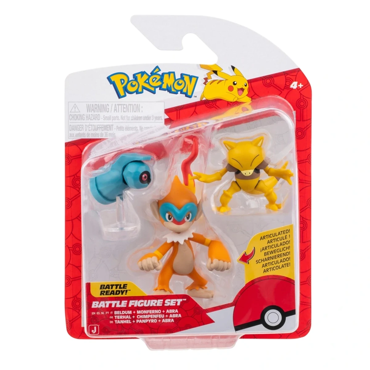 2" & 3" Battle Figure Set: Wave 25 - Beldum, Abra & Monferno | Jazwares ...
