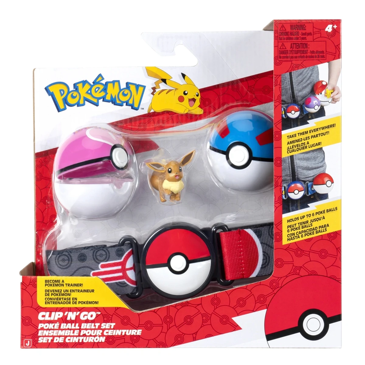 Clip 'N' Go Poké Ball Belt Set: Wave 19 - Eevee | Jazwares Pokemon ...