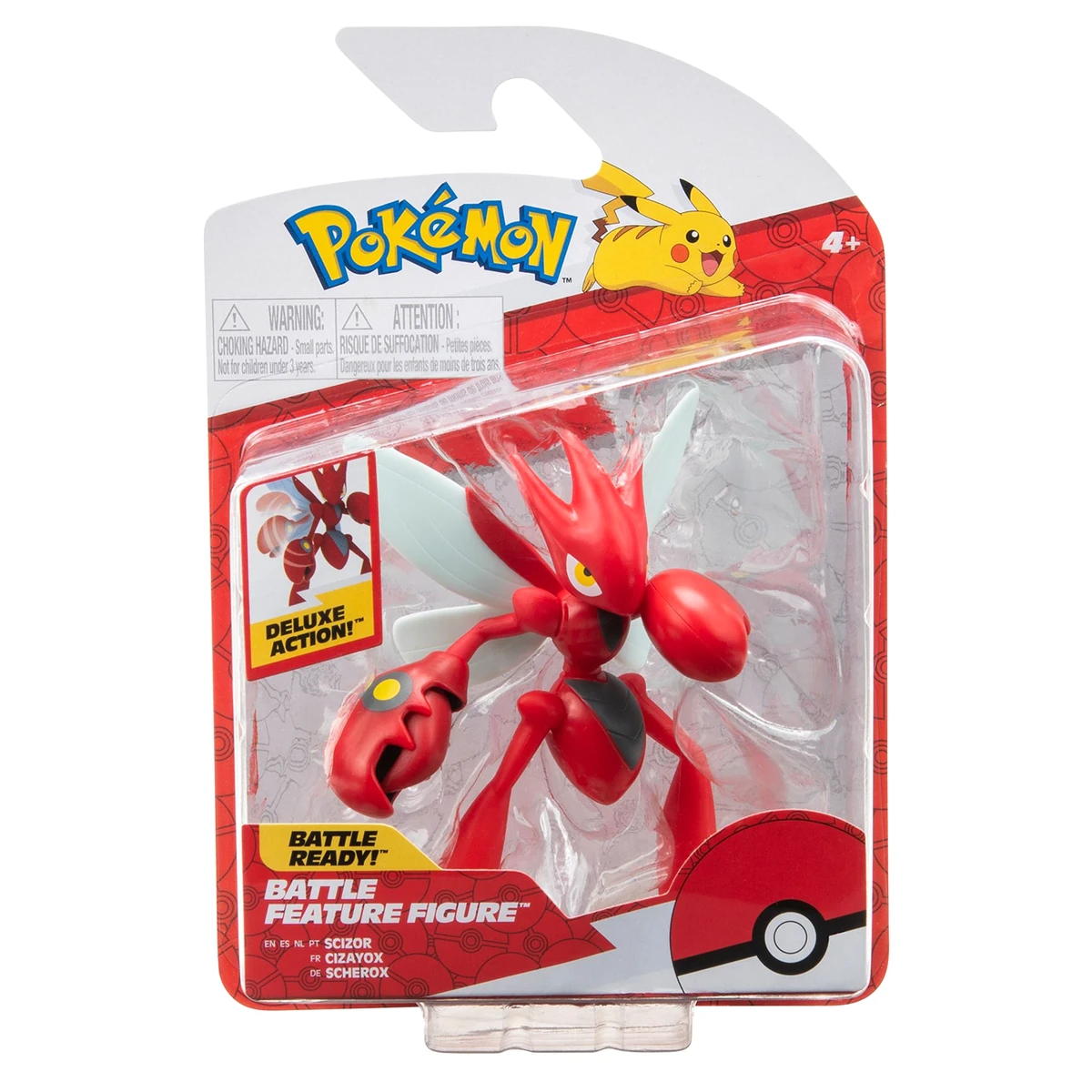 4.5" Battle Feature Figure: Wave 13 - Scizor | Jazwares Pokemon Figure ...