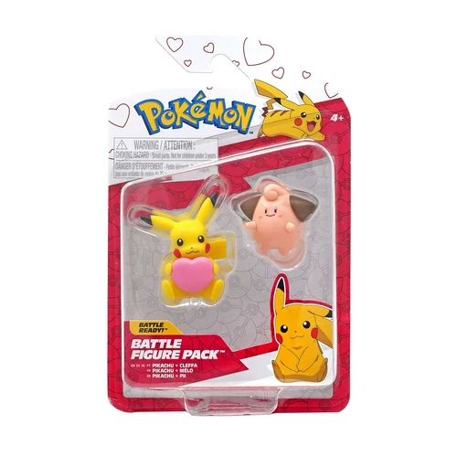 2" Holiday Battle Figure Pack: Wave 6 - Pikachu & Cleffa | Jazwares ...