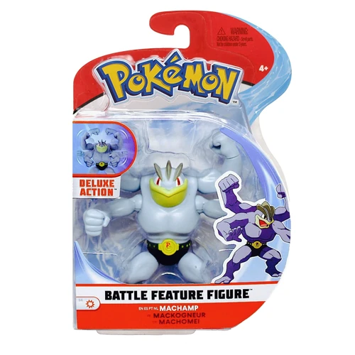 4.5" Battle Feature Figure: Wave 6 - Machamp | Jazwares Pokemon Figure ...