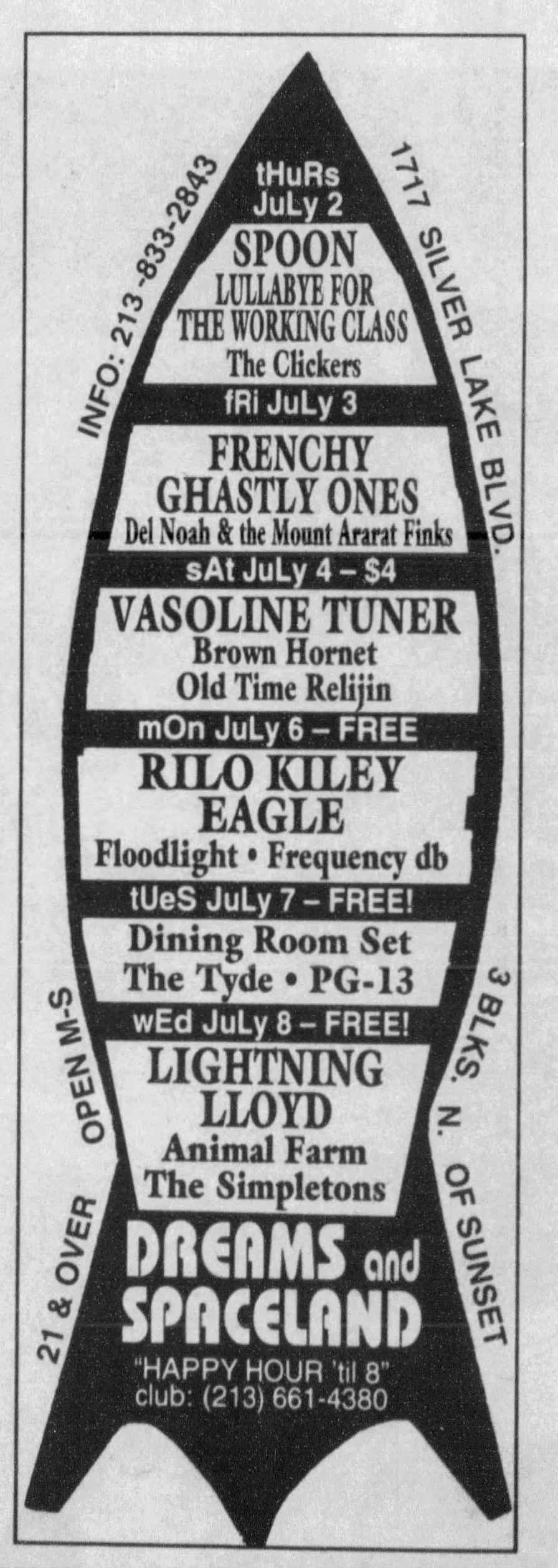 1998-07-06 performance | The Jenny Lewis Museum Wiki | Fandom