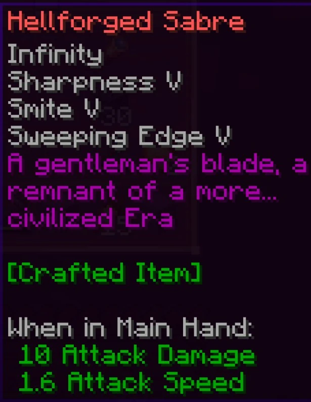 Hellforged Sabre (Item) | Jerapedia Wiki | Fandom
