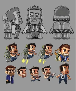 Jetpack Joyride Barry Drawing