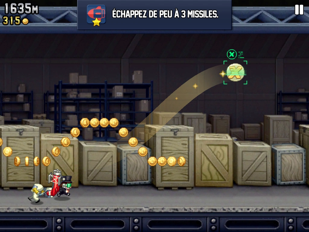 Échapper de peu à des missiles | Wiki Jetpack Joyride | Fandom