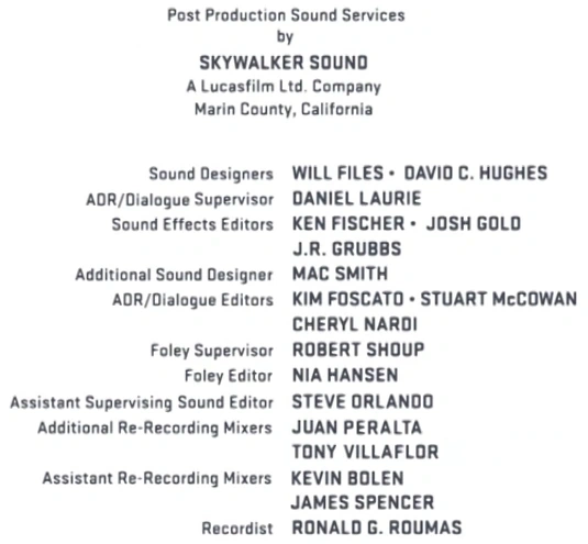 Skywalker Sound/Gallery | JH Wiki Collection Wiki | Fandom