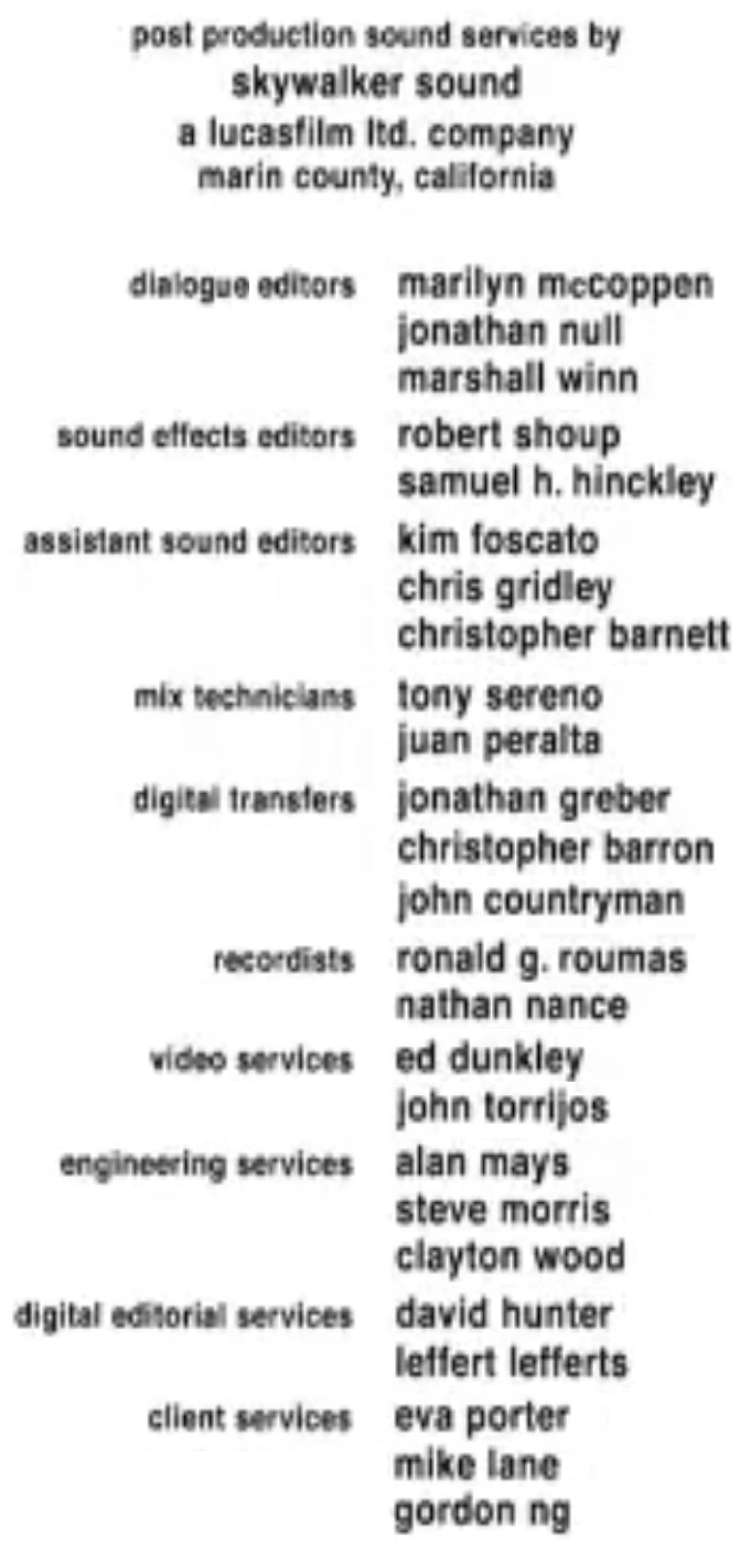 Skywalker Sound/Gallery | JH Wiki Collection Wiki | Fandom