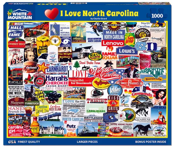 I Love North Carolina (1535pz) | Jigsawpedia | Fandom