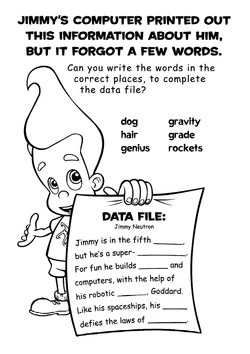 jimmy neutron coloring pages oline free