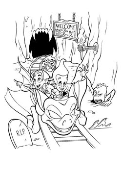printable coloring pages jimmy neurtron