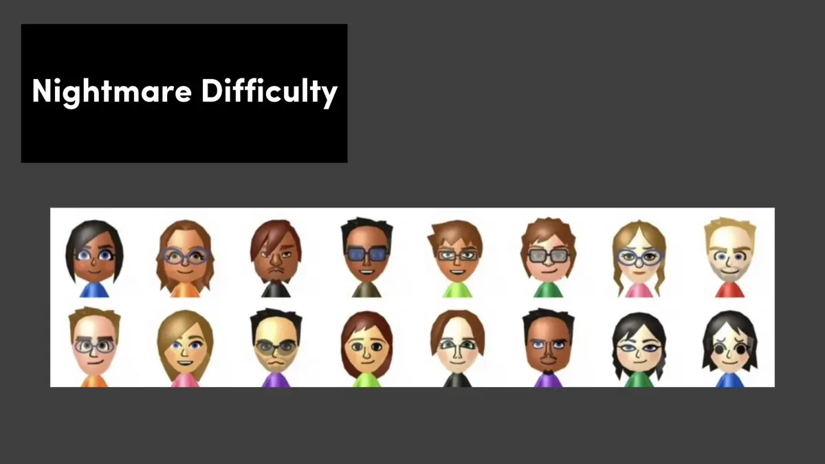 Nightmare Difficulty | Joe's Wii Party U CPU Miis Wiki | Fandom