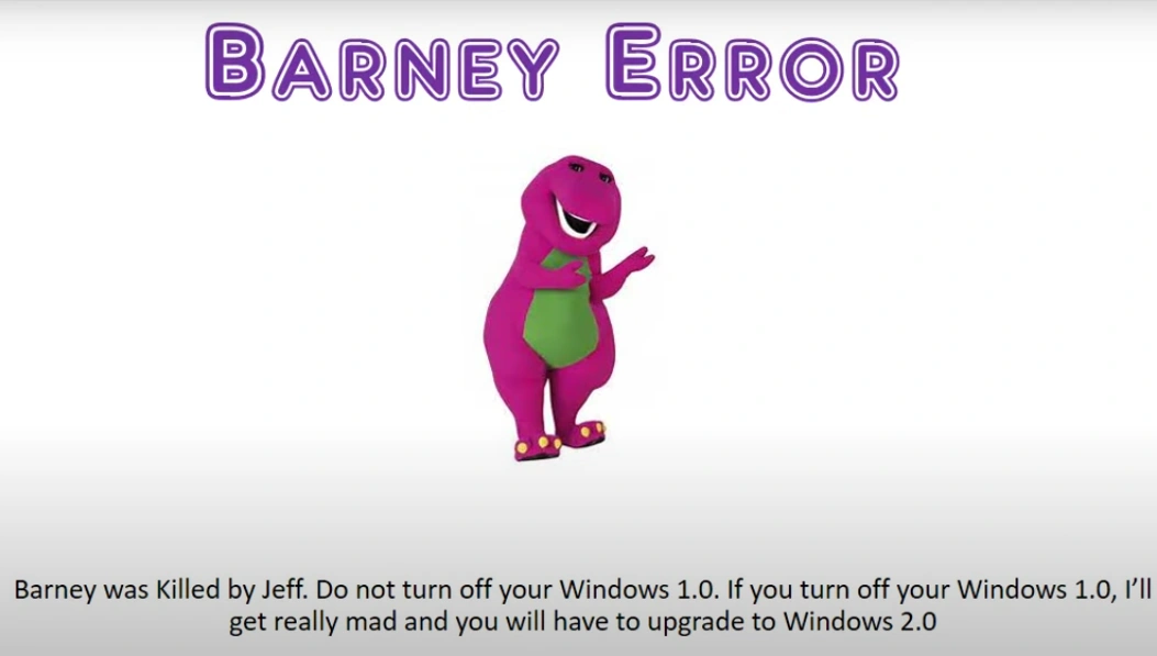 Barney Error | Joey Slikk Alt Wiki | Fandom