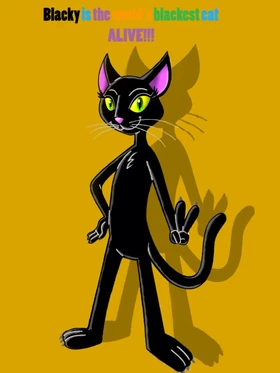 Blacky the Cat (Character) | Joey the hedgeroach Wiki | Fandom