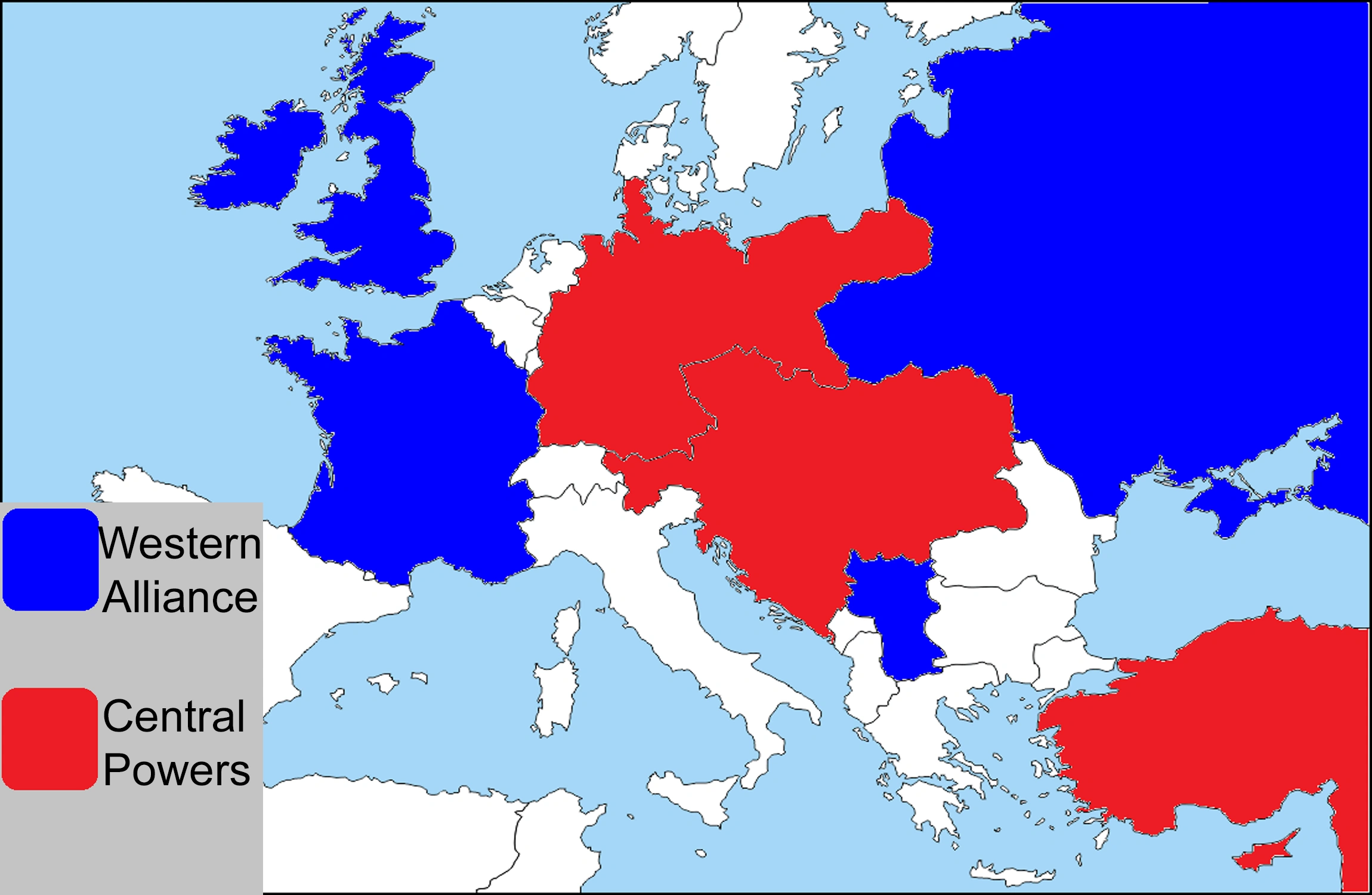 World War 1 Alliance World Map