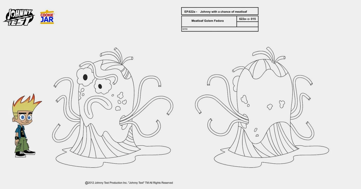 johnny test coloring pages