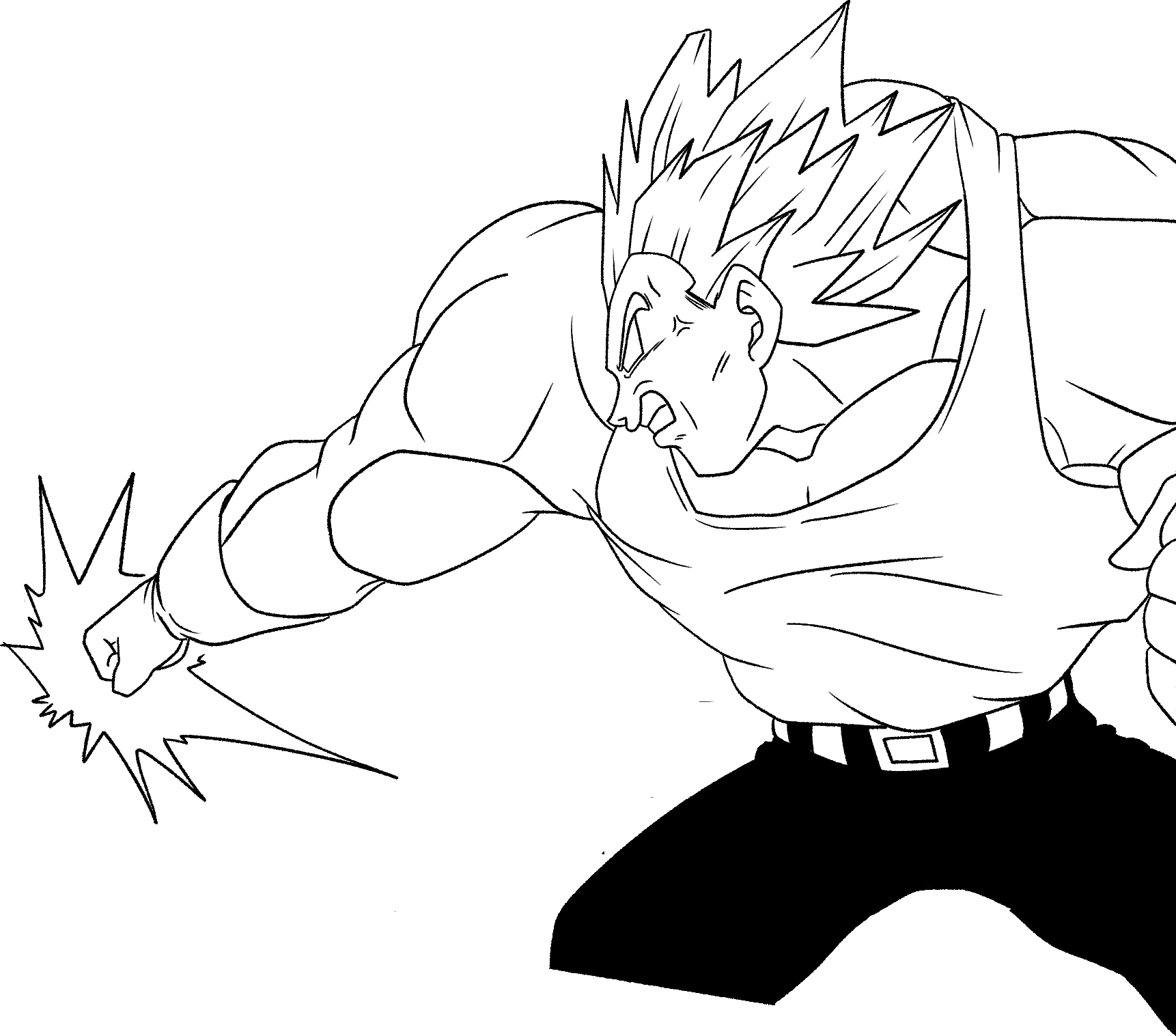 vegeta super saiyan blue coloring pages