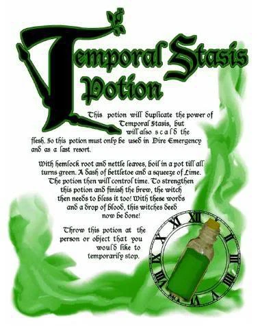 Temporal Stasis Potion | Charmed pages Wiki | Fandom