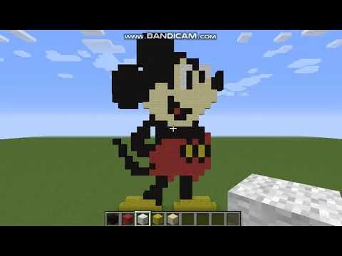 Minecraft Pixel Art: Mickey Mouse | JoshDoesAmazingContent2008 Wiki | Fandom