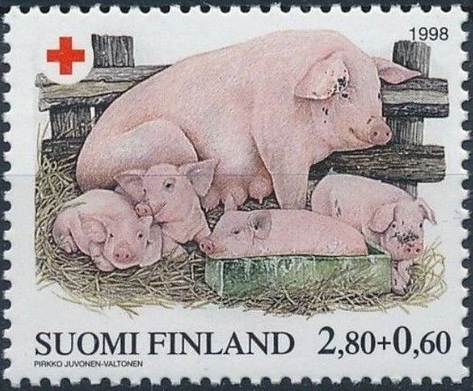 Finland 1998 Red Cross Fund - Pigs | JPP-Stamps Wiki | Fandom