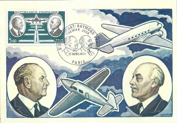 France 1971 Didier Daurat and Raymond Vanier Aviation Pioneers | JPP ...