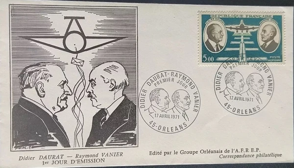 France 1971 Didier Daurat and Raymond Vanier Aviation Pioneers | JPP ...