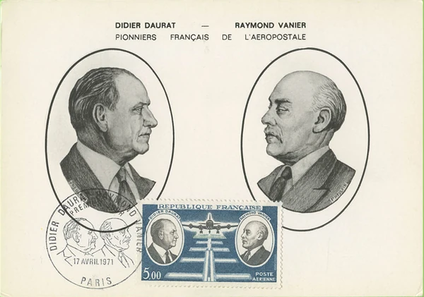 France 1971 Didier Daurat and Raymond Vanier Aviation Pioneers | JPP ...