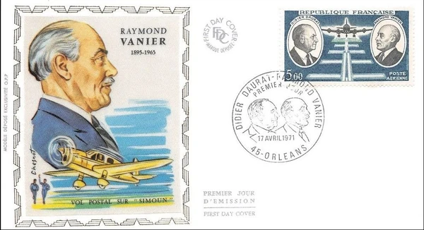 France 1971 Didier Daurat and Raymond Vanier Aviation Pioneers | JPP ...
