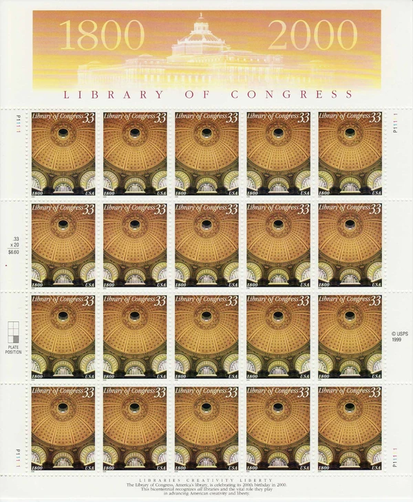 United States of America 2000 Library of Congress | JPP-Stamps Wiki ...