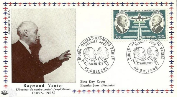 France 1971 Didier Daurat and Raymond Vanier Aviation Pioneers | JPP ...
