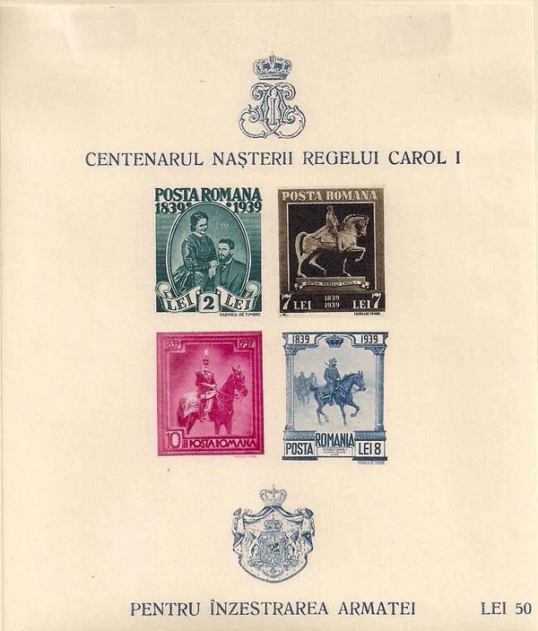 Romania 1940 Centenary of the Birth of King Carol I | JPP-Stamps Wiki ...