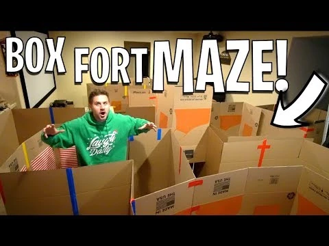 EPIC BOX FORT MAZE! | JStu Wiki | Fandom